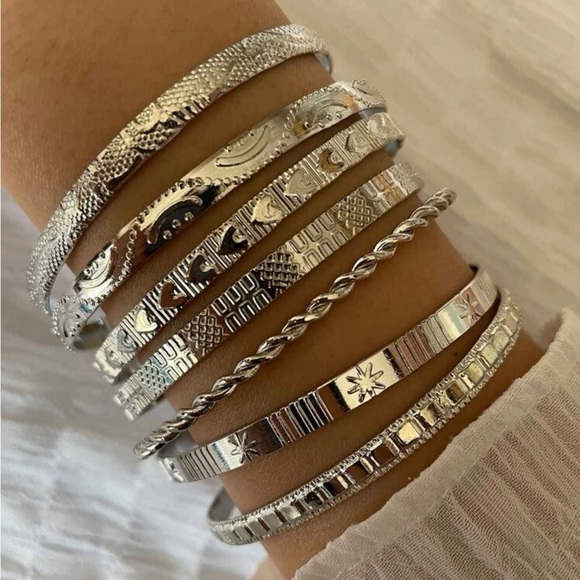 Jewelry | Metal Bracelet Set | Poshmark